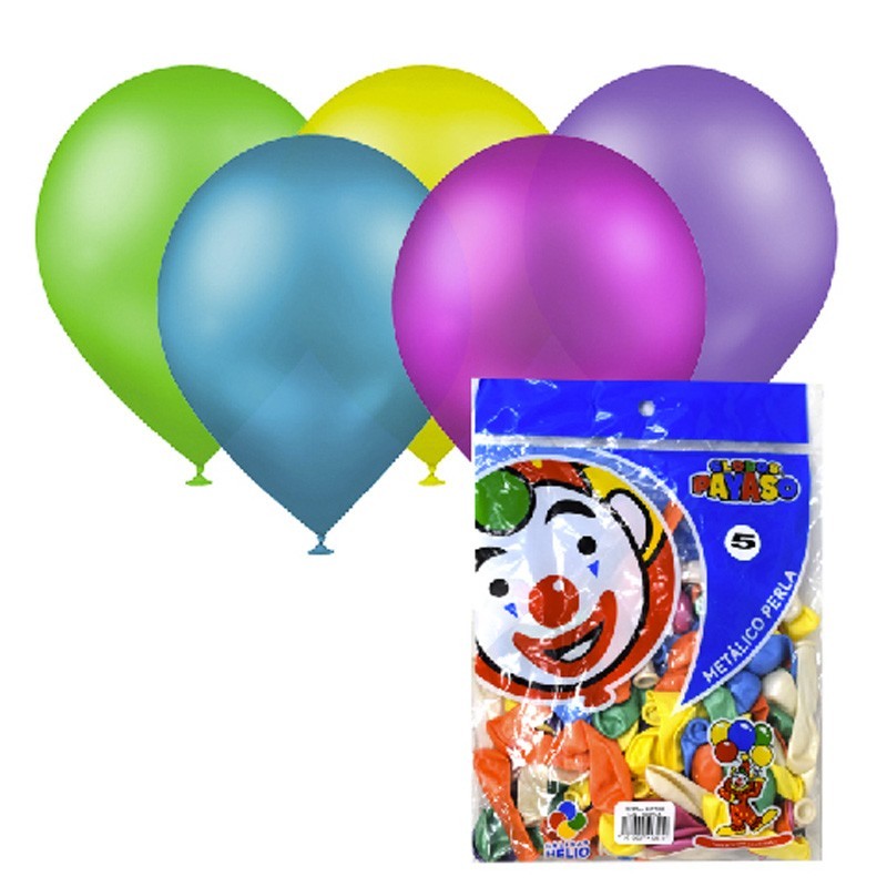 Globo N5 Metálico Bolsa (100 unds) Globo Metalicos Surtido